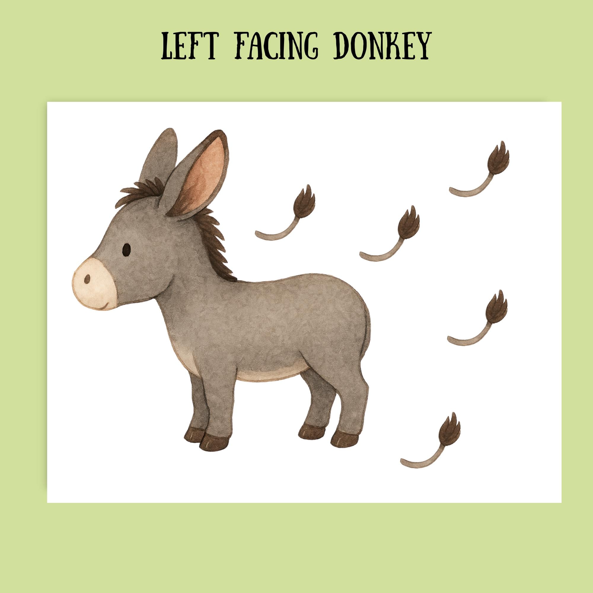 Pin the Tail on the Donkey Printable, Easy Kids Party Game, Birthday ...