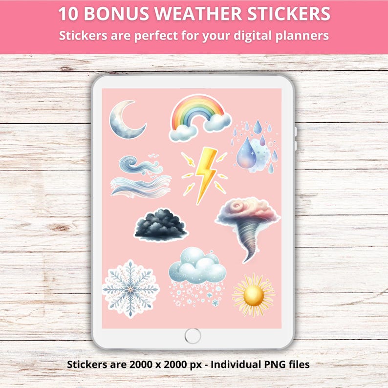 Printable Temperature Log - Daily Weather Tracker - Track Temperature ...