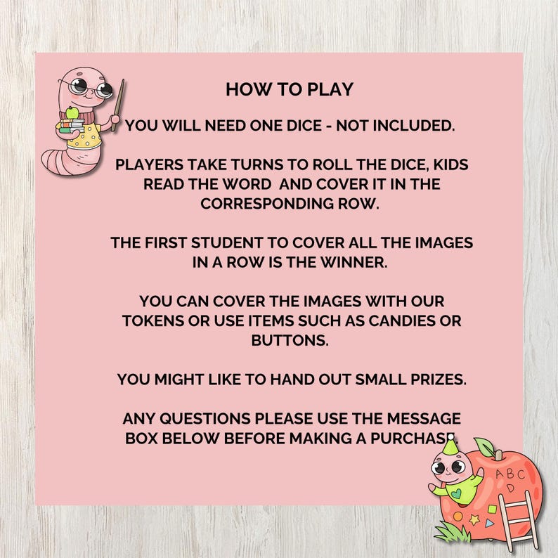 Roll a Sight Word Kindergarten Game, Roll and Cover Reading Activity ...