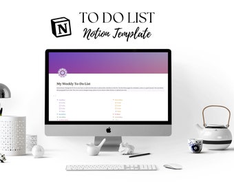Notion Simple Weekly to Do List Notion Digital Planner Notion Template ...