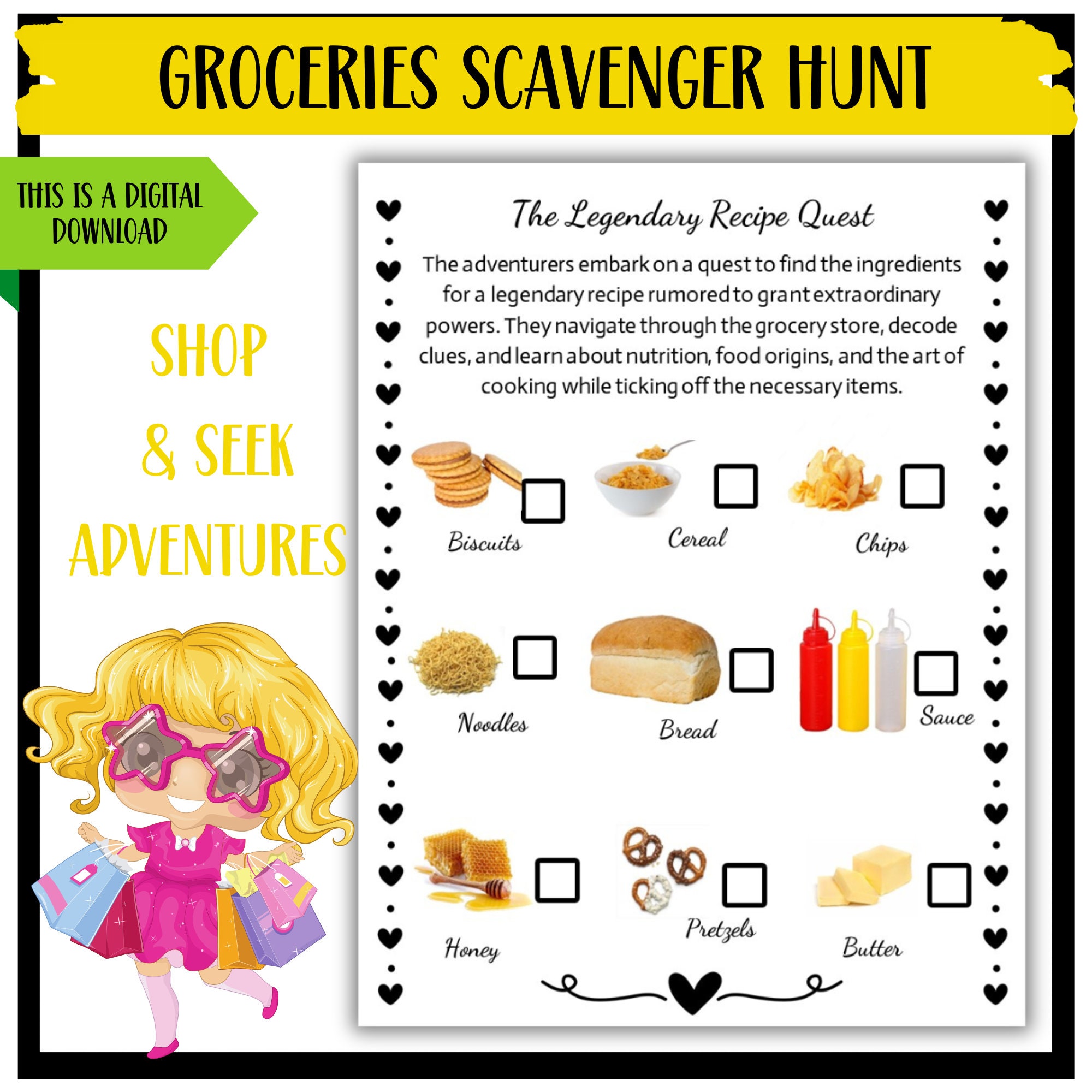 Summer Fun Scavenger Hunt for Kids Bundle, Activities and Games,summer ...