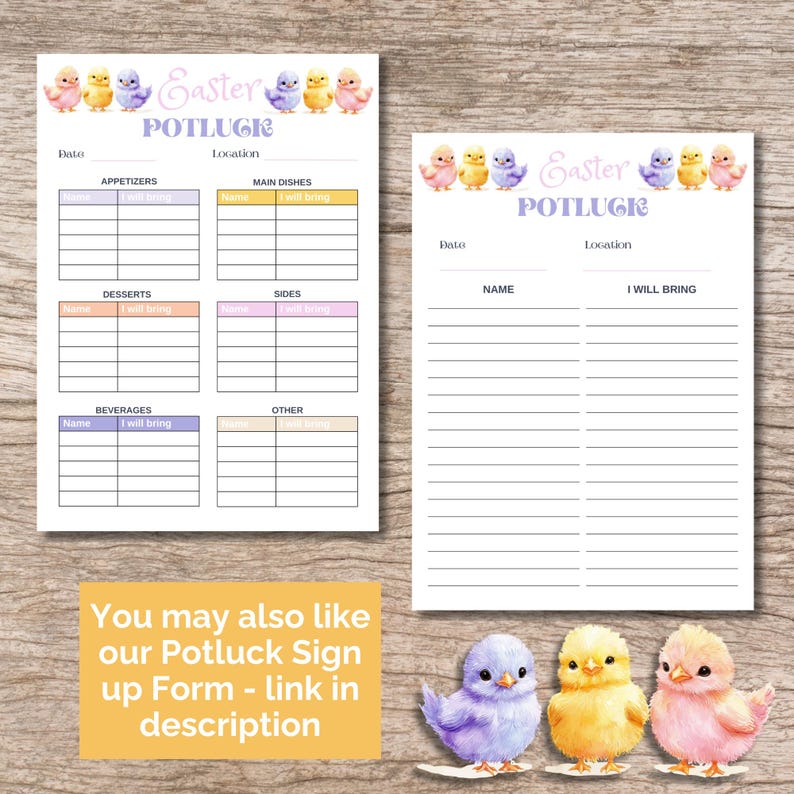 Easter Potluck Invitation - Editable Canva Template, Digital and ...