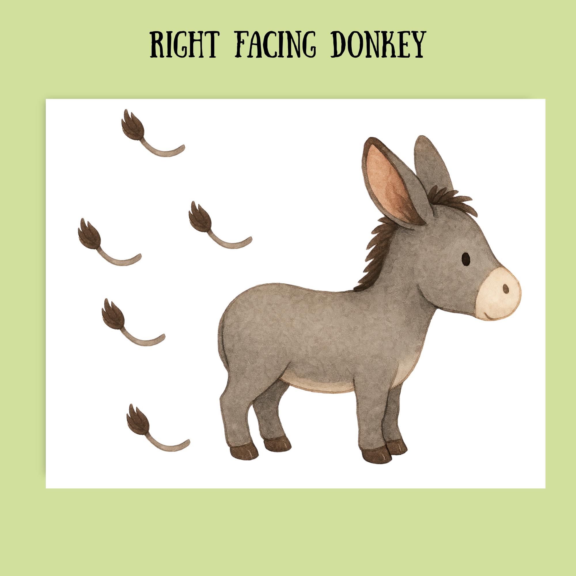 Pin the Tail on the Donkey Printable, Easy Kids Party Game, Birthday ...