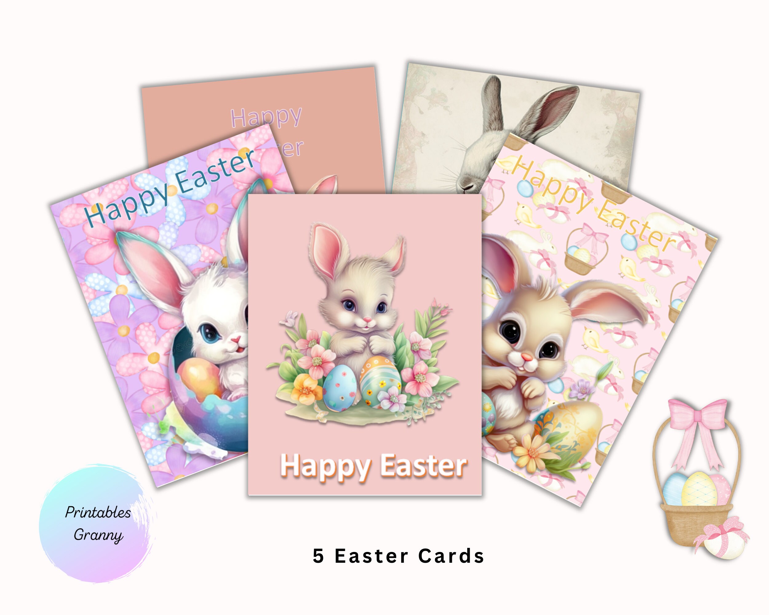 Happy Easter Cards | Printable | Easter Bunny | Celebrate Easter ...