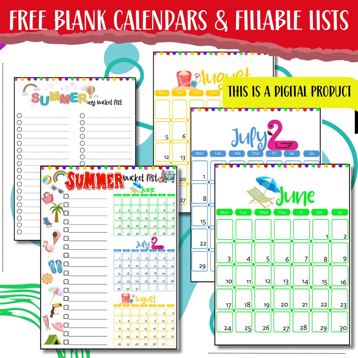 Kids Summer Bucket List Printables, Kids Fun, Games & Activities ...