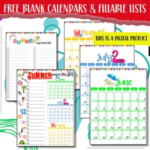 Kids Summer Bucket List Printables, Kids Fun, Games & Activities ...