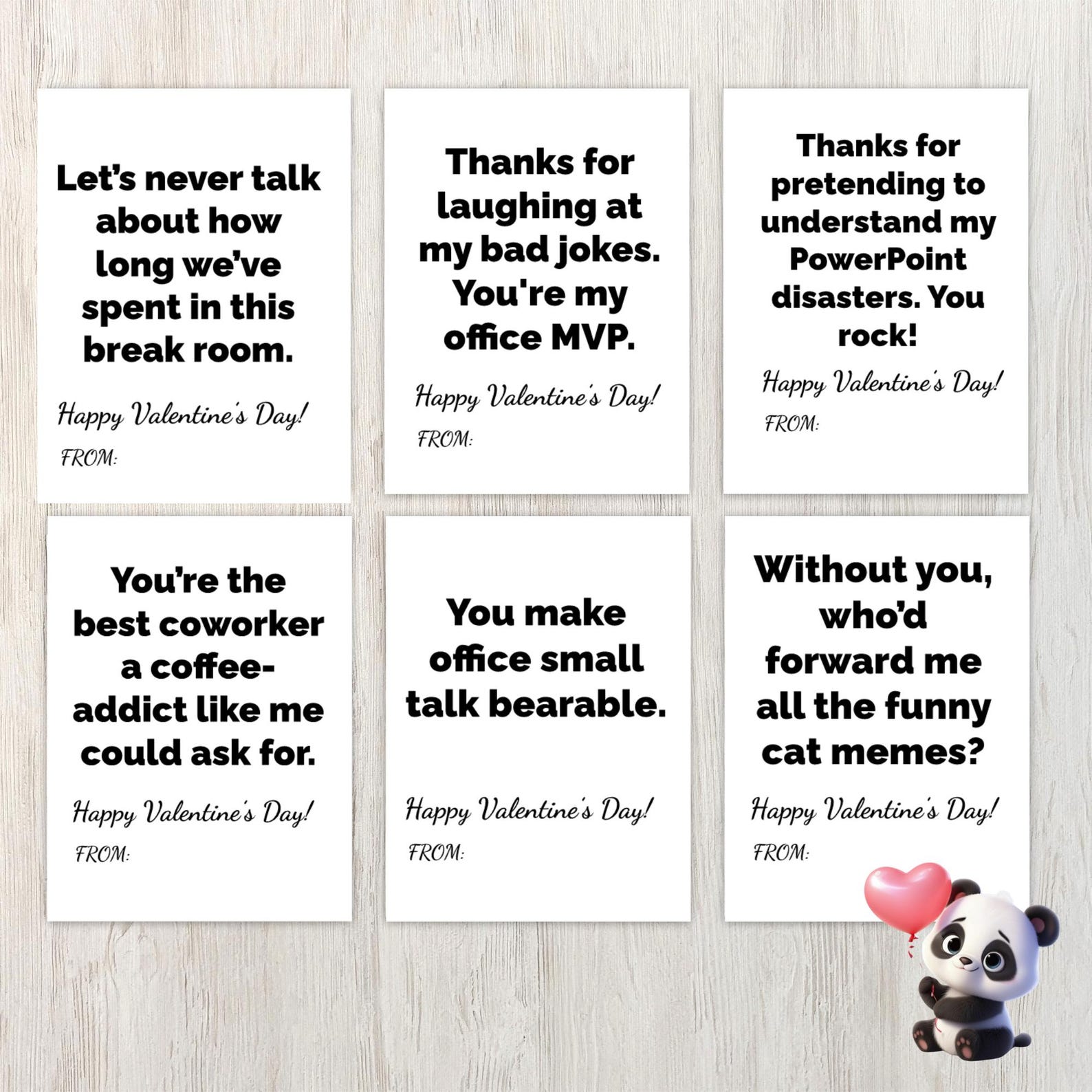 Printable Funny Coworker Valentine's Day Cards - Office Valentines ...