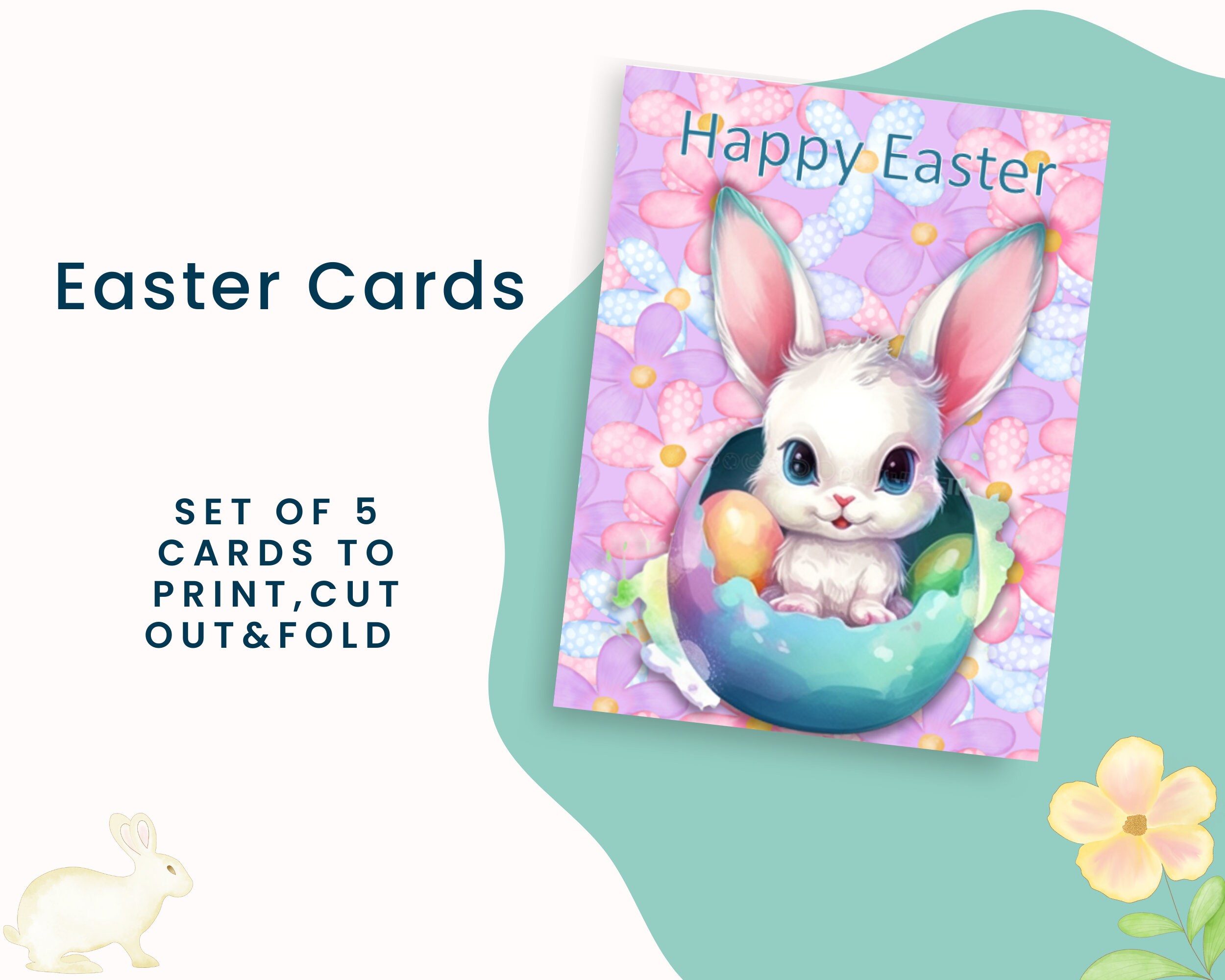 Happy Easter Cards | Printable | Easter Bunny | Celebrate Easter ...