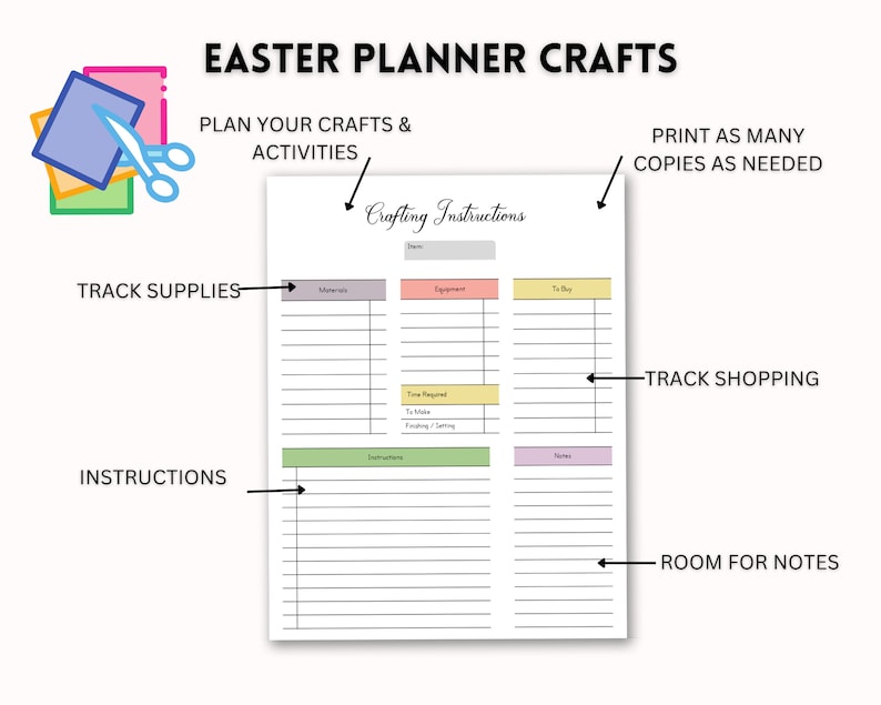 Easter Planner Printable Easter Organizer Easter Crafts & - Etsy