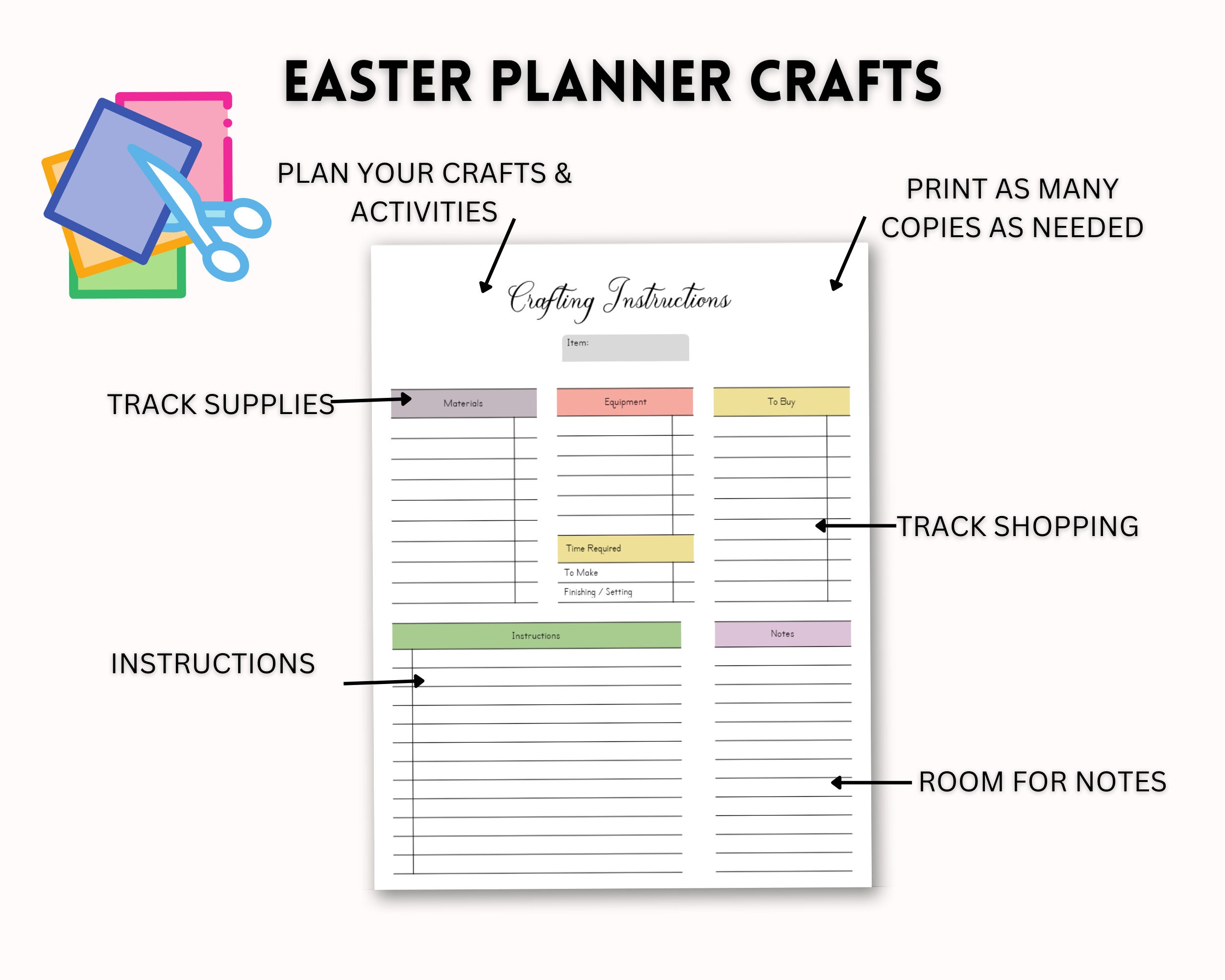 Easter Planner Printable, Easter Organizer, Easter Crafts & Activities ...