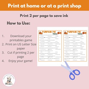 Pumpkin Pie Trivia Game, Fall Trivia Quiz, Pumpkin Pie Theme Trivia ...