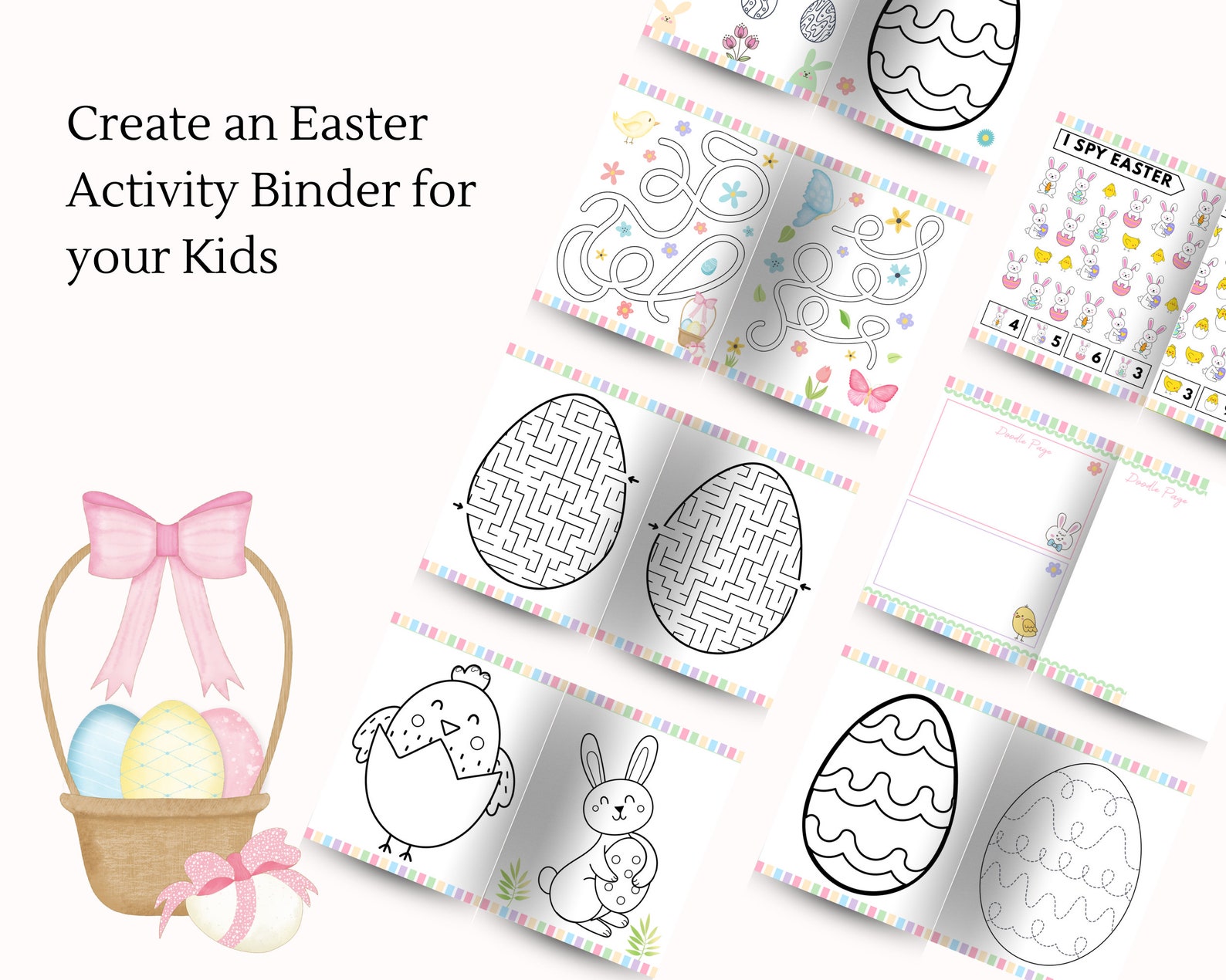 Easter Activities for Kids, Printables Pack, Coloring Pages, Mazes for ...