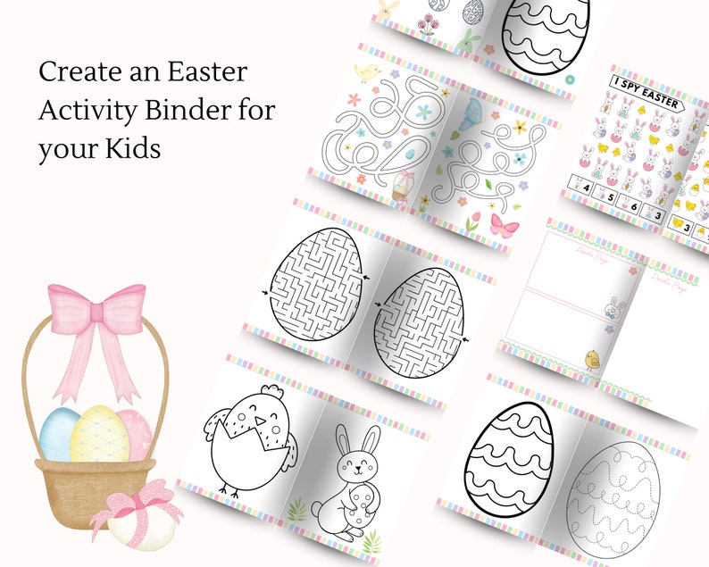 Easter Activities for Kids, Printables Pack, Coloring Pages, Mazes for ...