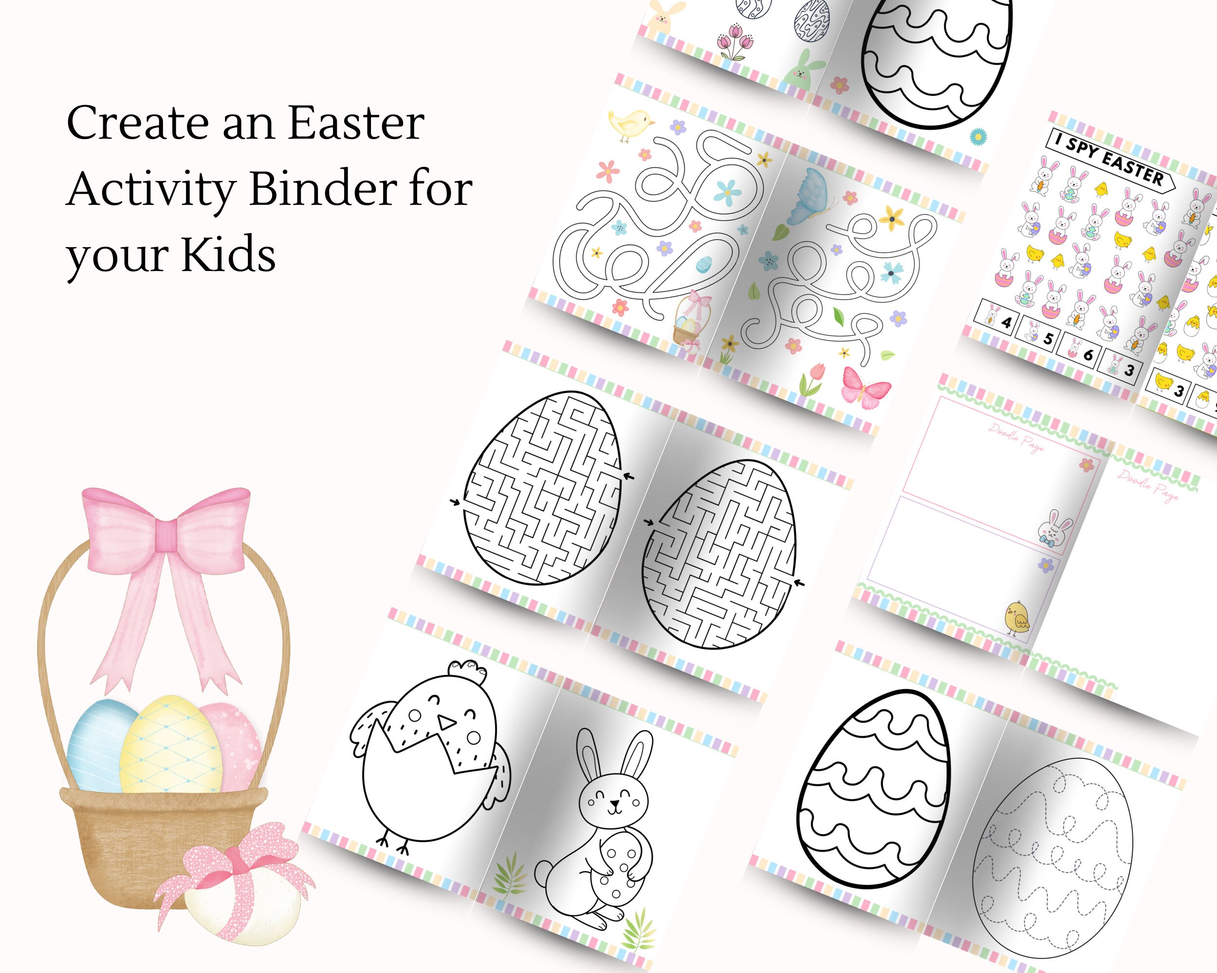 Easter Activities for Kids, Printables Pack, Coloring Pages, Mazes for ...