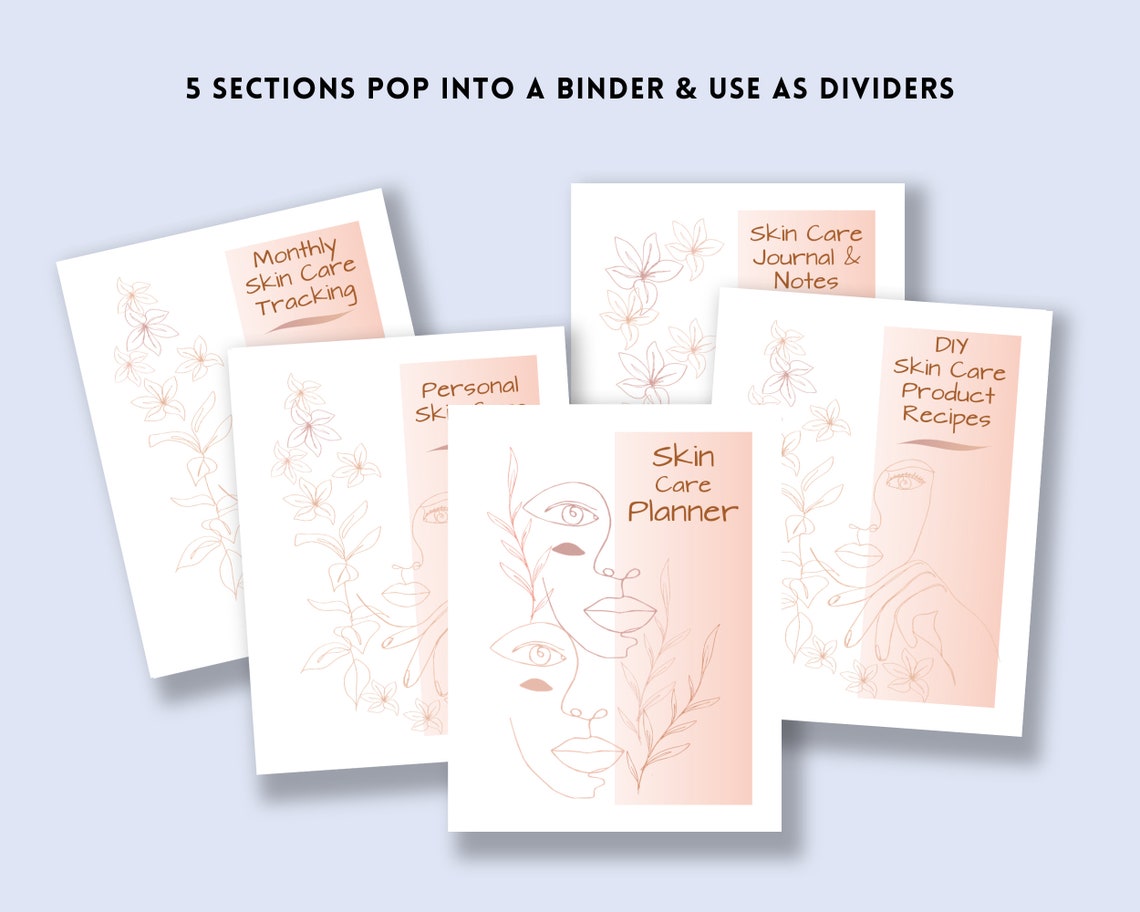 Skin Care Planner Printable PDF Skin Care Routines Tracker - Etsy