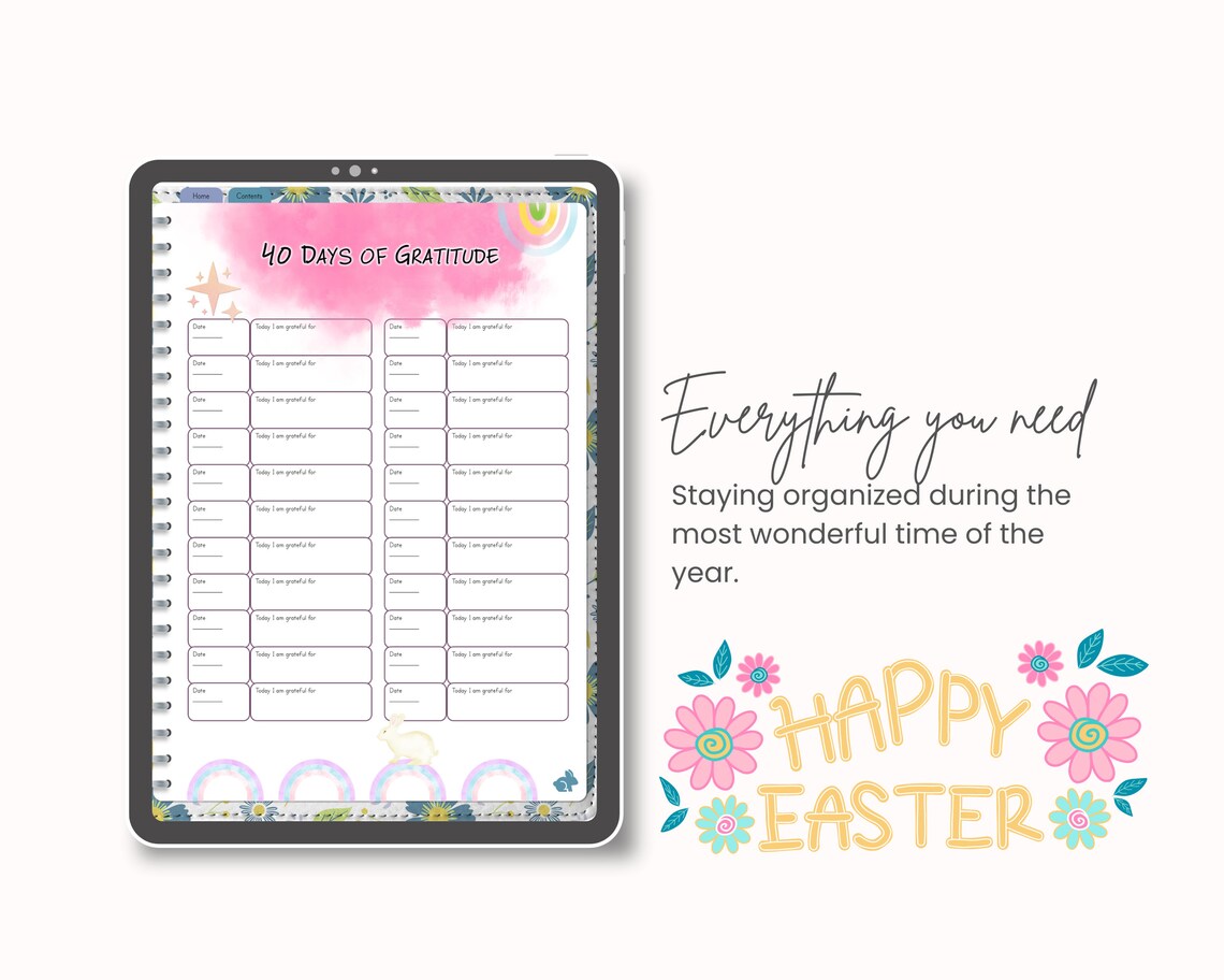 Easter Planner Digital Spring Planner Easter Organizer - Etsy