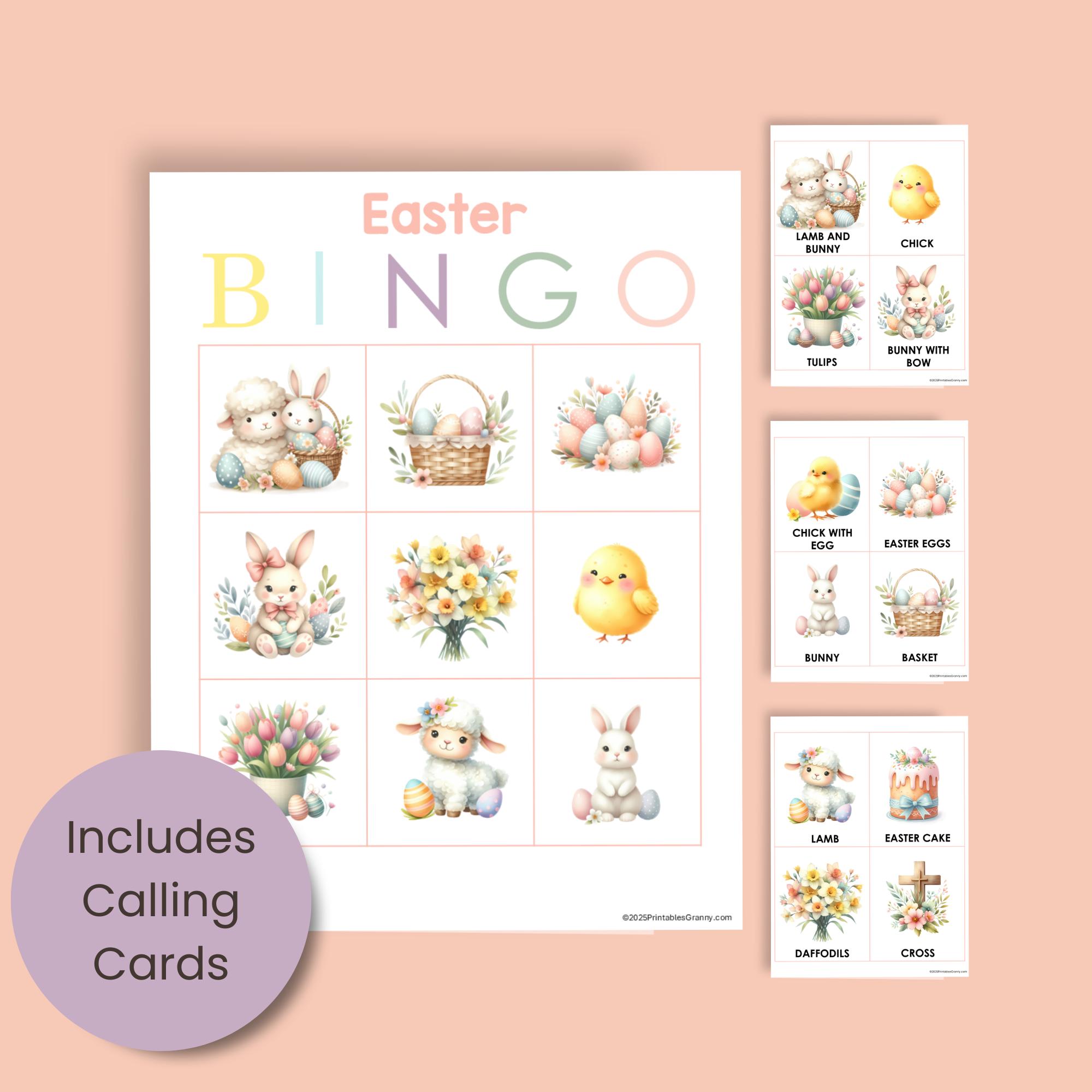 Easter Bingo Cards, 30 Printable Cards for Kids, Fun Classroom Activity ...