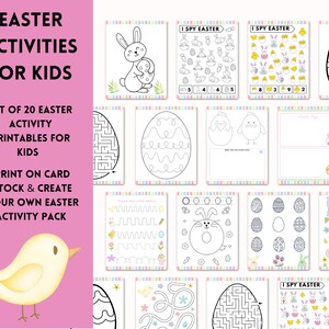 Easter Activities for Kids, Printables Pack, Coloring Pages, Mazes for ...