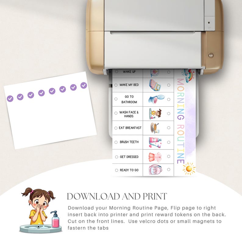 Editable Morning Routine Flip Chart, Kids Daily Checklist, Printable ...