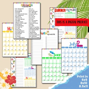 Summer Bucket List Templates, Printables, Summer Fun, to Do List, Fun ...