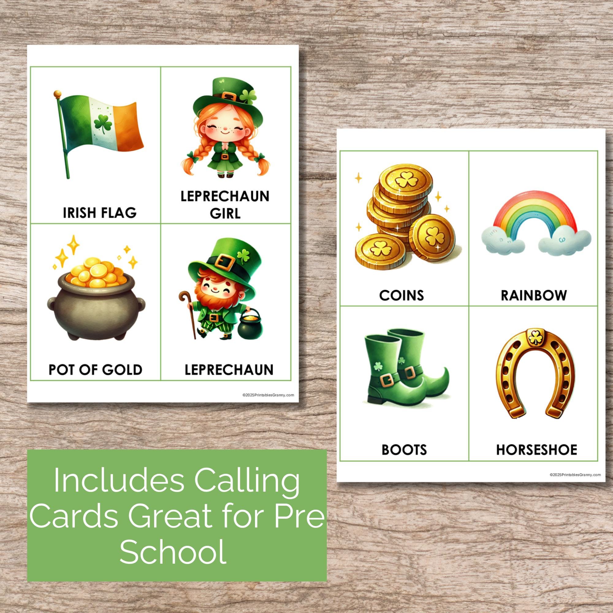 St Patricks Day Preschool Bingo - Fun Learning Game for Kids ...