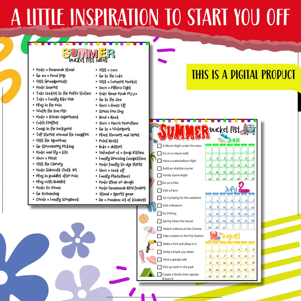 Kids Summer Bucket List Printables, Kids Fun, Games & Activities ...
