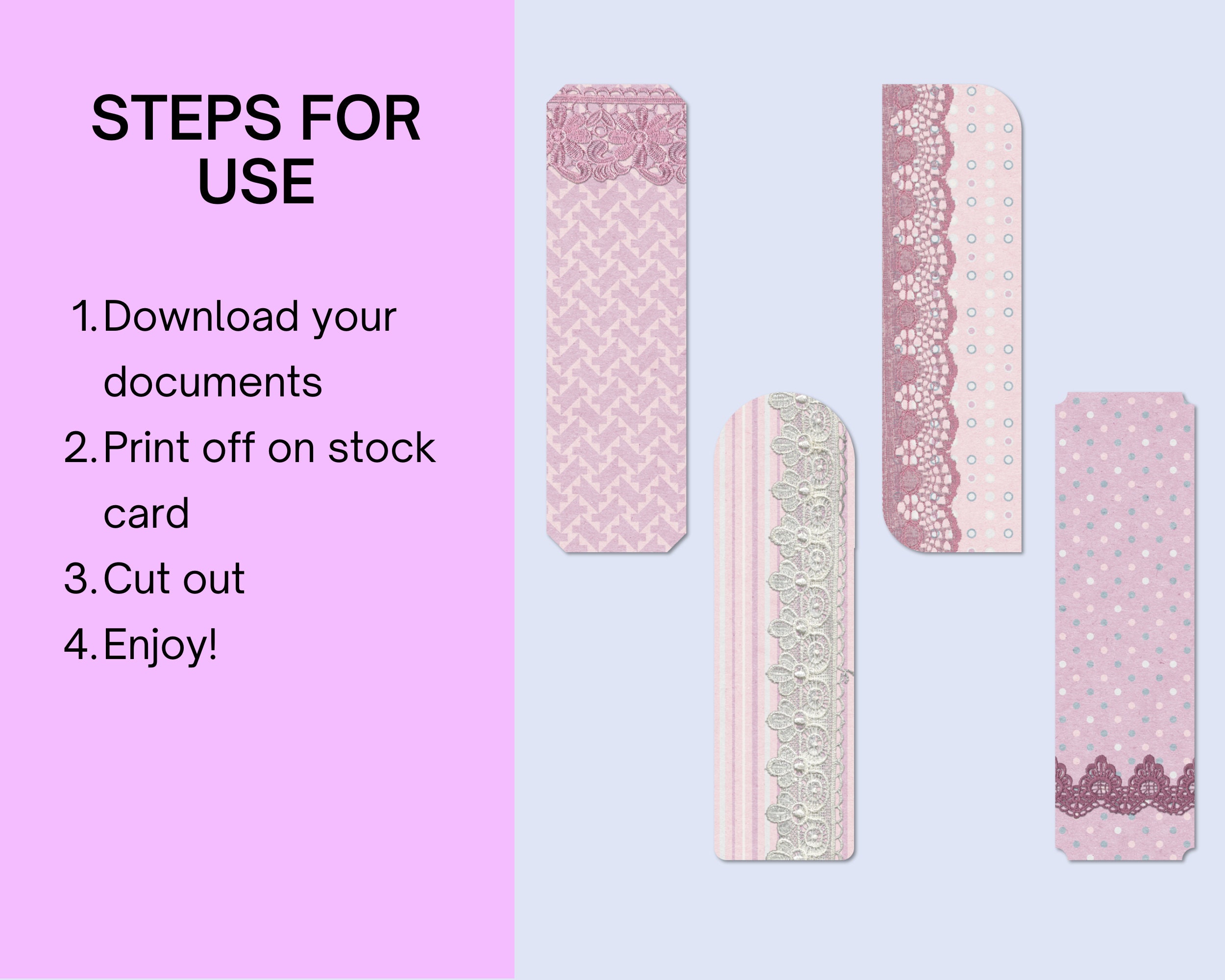 Pink Vintage Bookmarks Printable Women Junk Journal - Etsy