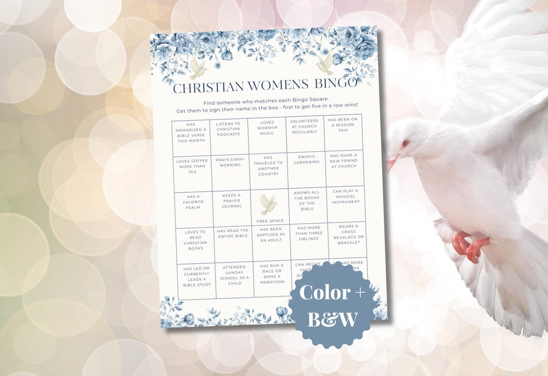 Womens Christian Ministry Bingo Ice Breaker Game, Find Someone Who ...