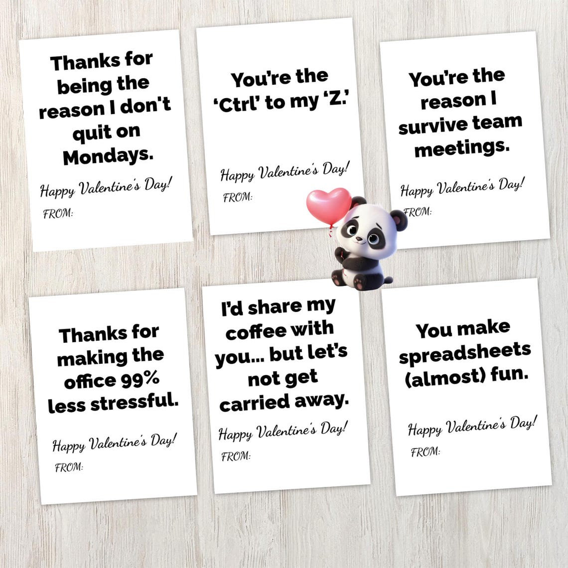 Printable Funny Coworker Valentine's Day Cards - Office Valentines ...