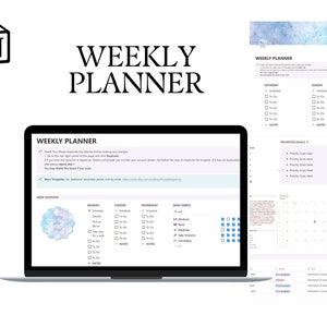 Notion Template, Weekly Planner Dashboard, Business or Personal Use ...