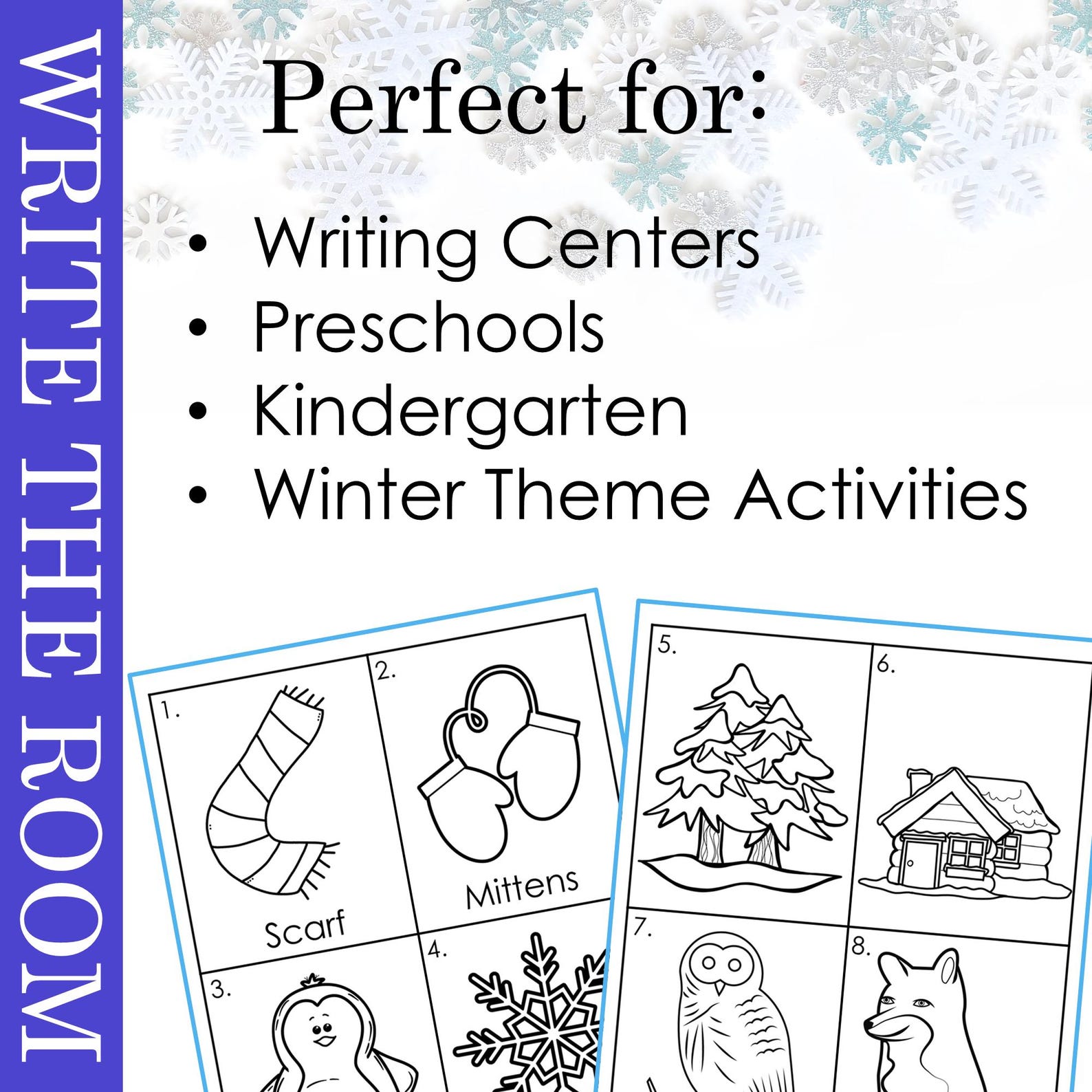 Winter Write the Room Game - Kindergarten Literacy Centers - Vocabulary ...