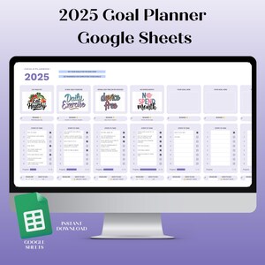 2025 Goal Planner - Google Sheets - Etsy
