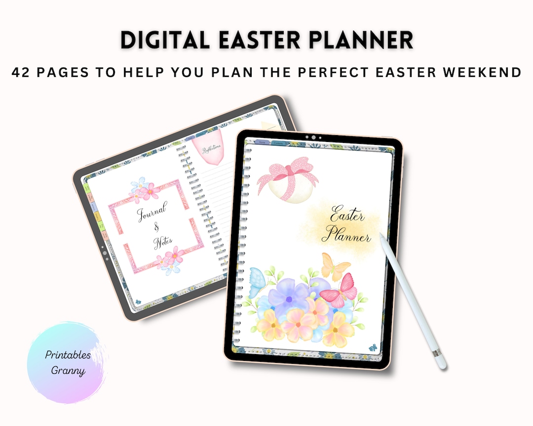 Easter Planner, Digital Spring Planner, Easter Organizer, Bunny, Craft ...
