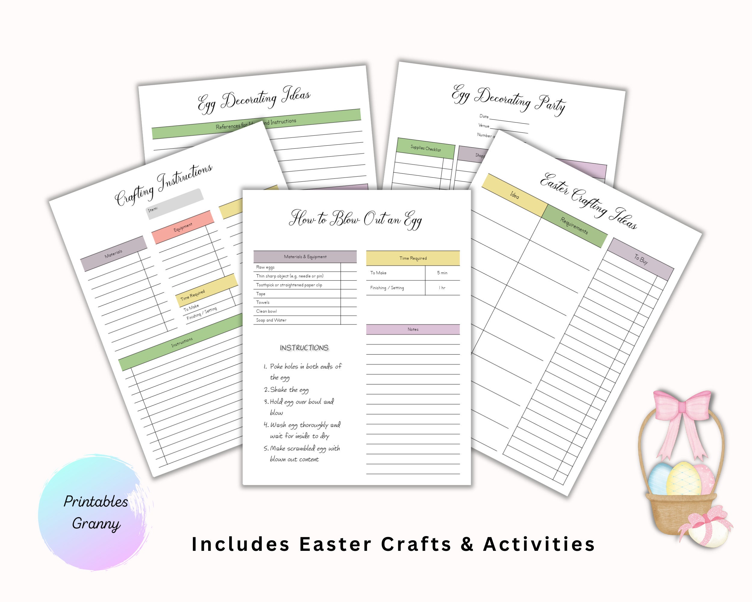 Easter Planner Printable, Easter Organizer, Easter Crafts & Activities ...