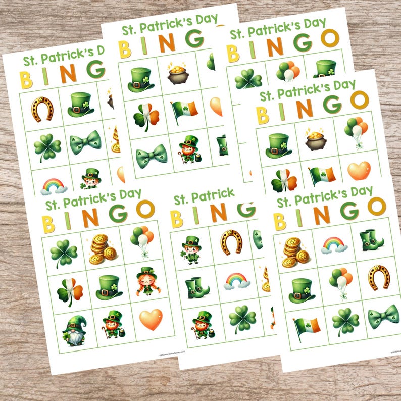 St Patricks Day Preschool Bingo - Fun Learning Game for Kids ...