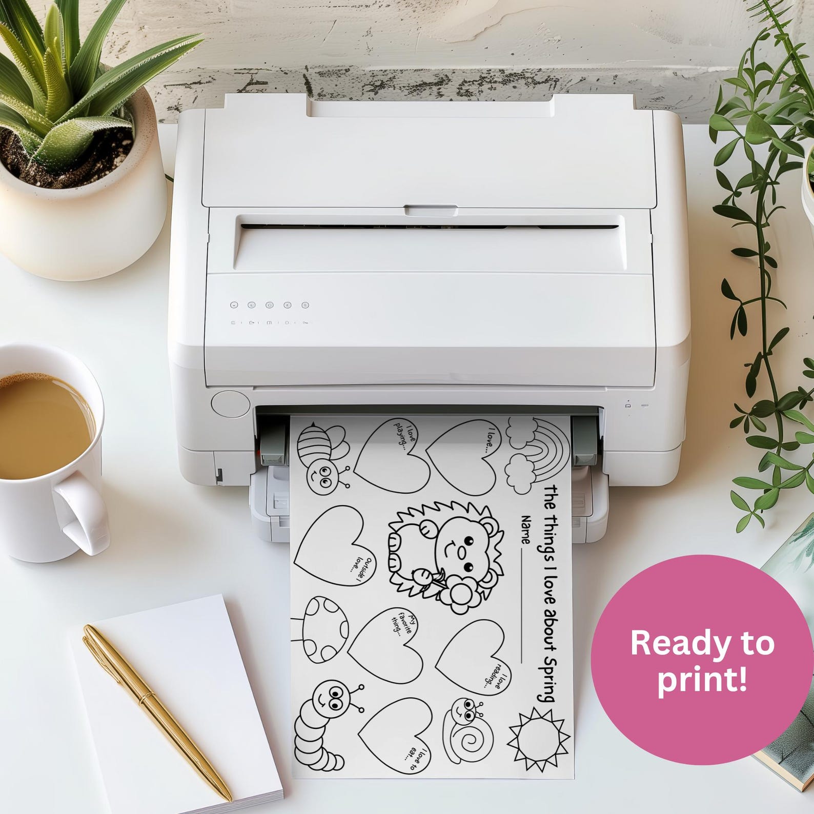 The Things I Love About Spring, Kids Writing Template, Printable Spring ...