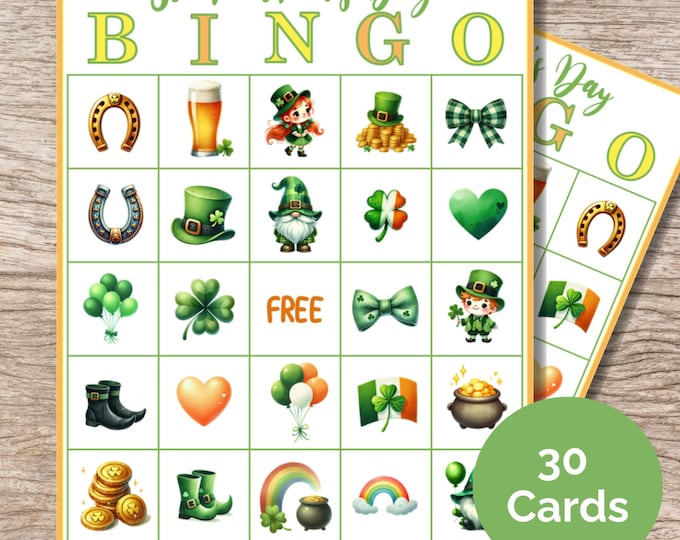 St Patricks Day Bingo Cards, Saint Patricks Day, Bingo Game, Saint ...
