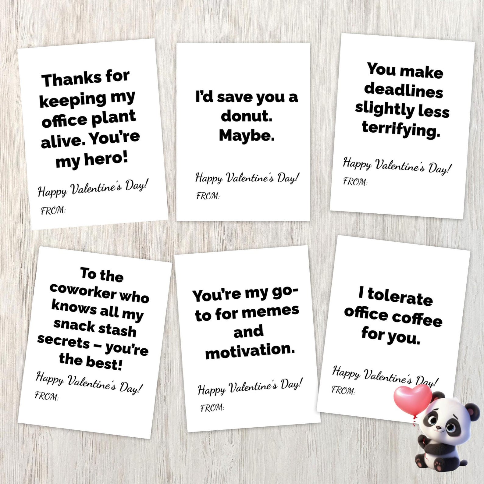 Printable Funny Coworker Valentine's Day Cards - Office Valentines ...