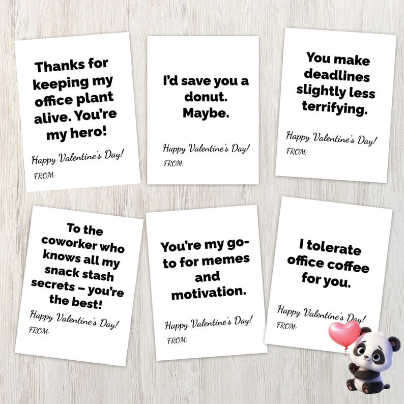 Printable Funny Coworker Valentine's Day Cards - Office Valentines ...