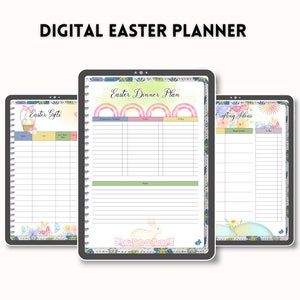 Easter Planner, Digital Spring Planner, Easter Organizer, Bunny, Craft ...