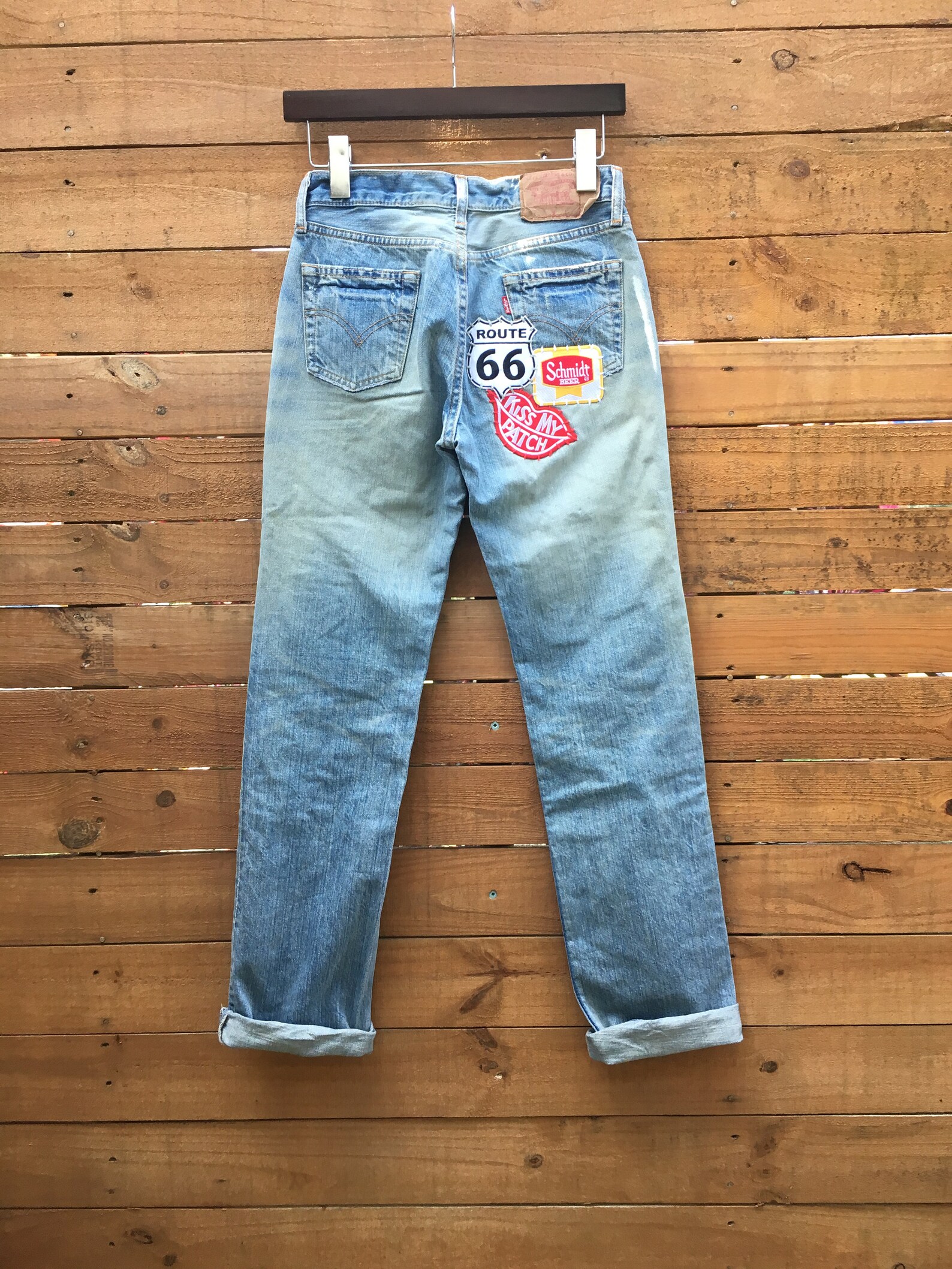 Vintage Levi's 501 Jeans Upcycled Levi's Button Fly Vintage Patched ...