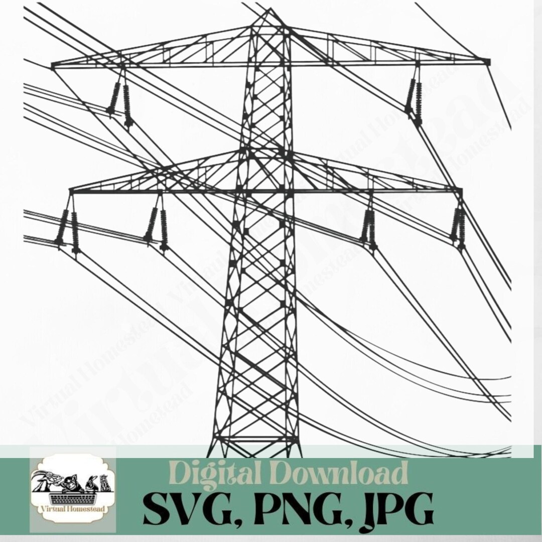 Transmission Tower PNG/SVG/JPG Digital Image - Etsy
