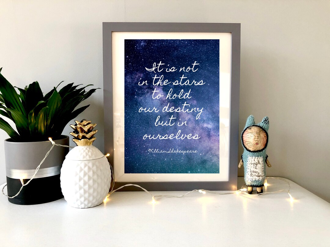 William Shakespeare Stars Quote Print Shakespeare Stars Wall - Etsy