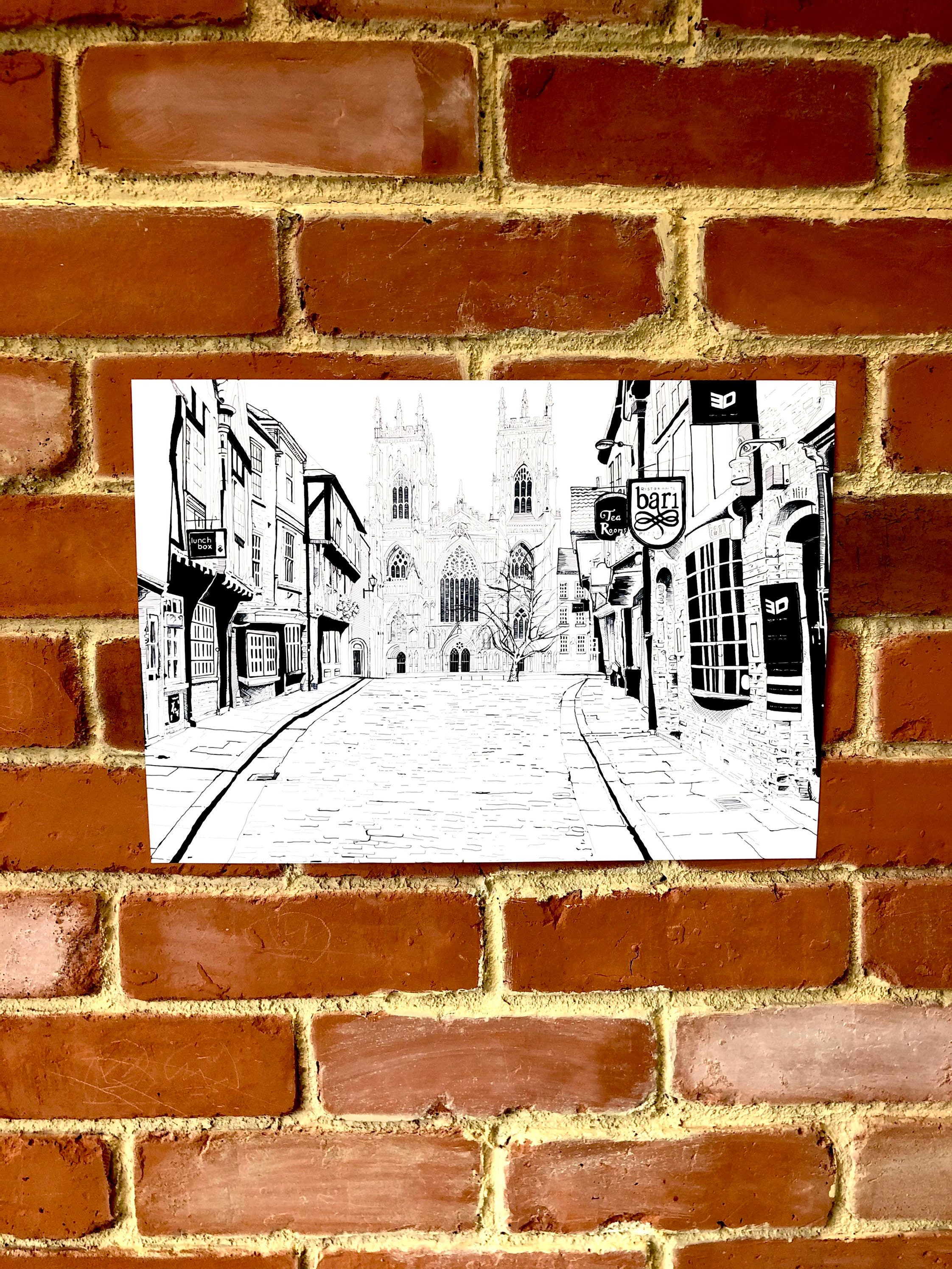 York City Original Illustrated Wall Map Hand Drawn Art Print - Etsy UK