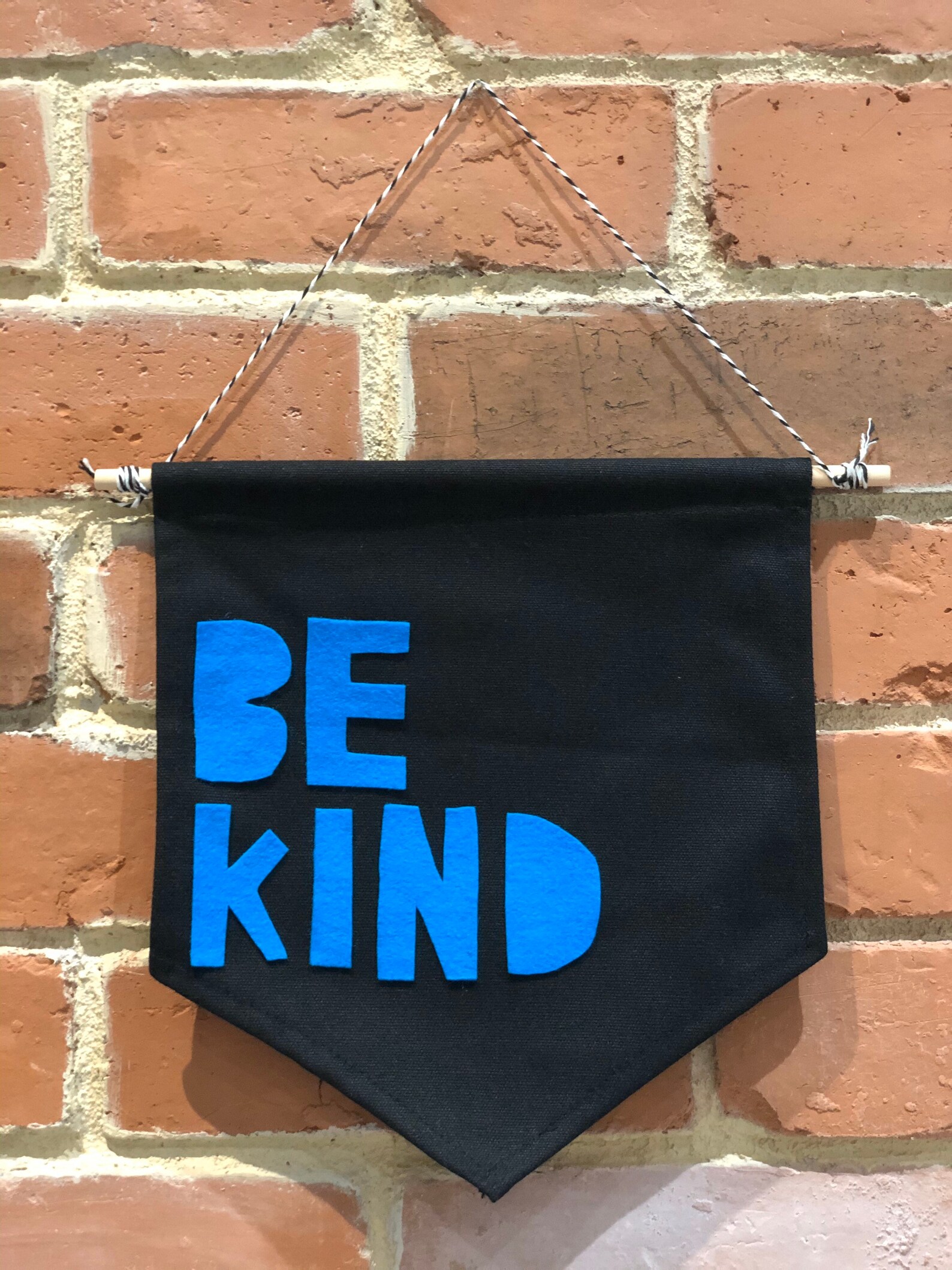 Kids Wall Banner Be Kind Kids Wall Flag Be Kind Black | Etsy