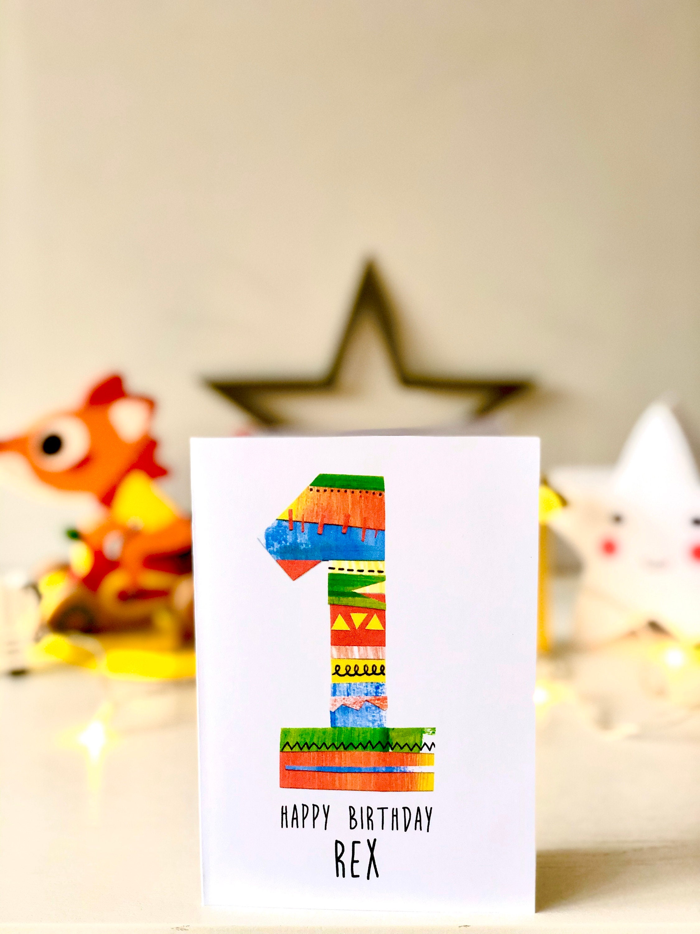 Personalised First Birthday Card Personalised 1st Birthday | Etsy