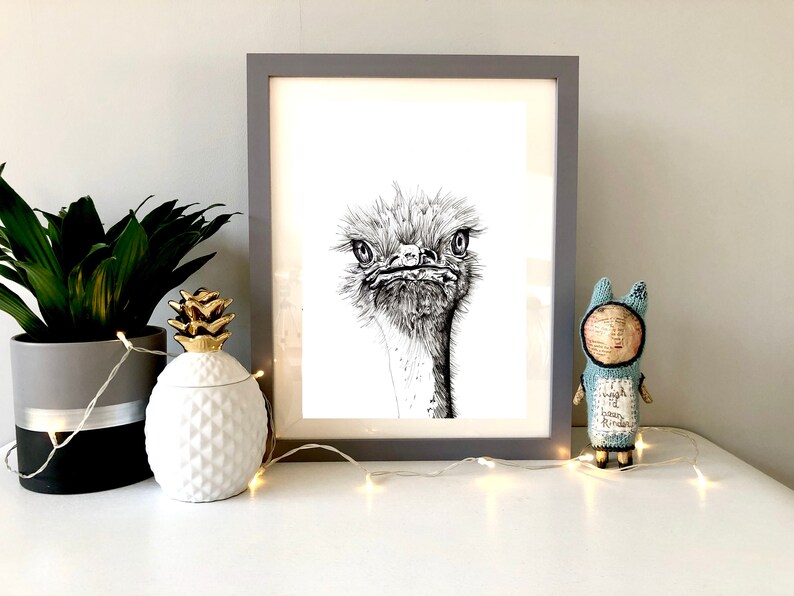 Ostrich Print Ostrich Wall Art Ostrich Illustration Ostrich - Etsy UK