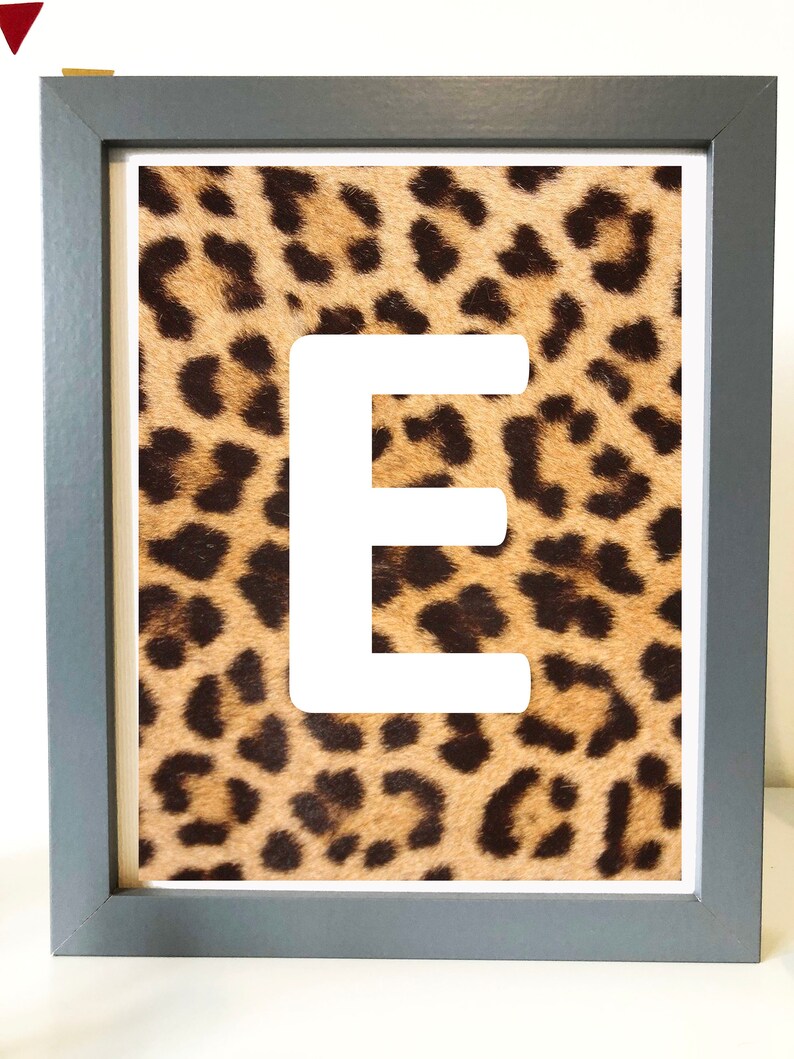Letter Print Leopard Print Initial Print Name Print Leopard - Etsy