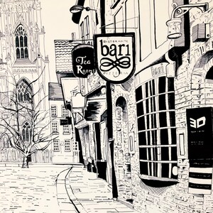 York City Original Illustrated Wall Map Hand Drawn Art Print York Wall ...