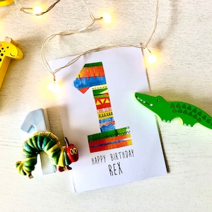 Personalised First Birthday Card Personalised 1st Birthday Custom ...